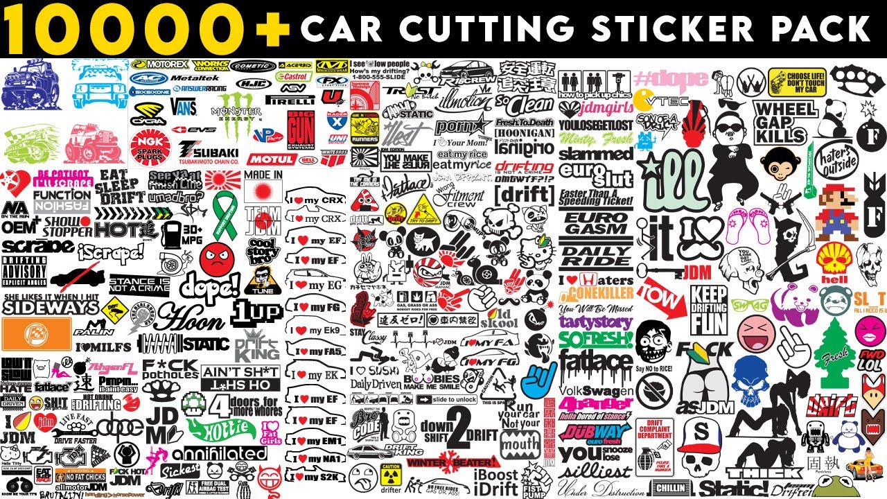 1000+ Car Cutting Sticker Design Pack Download In EPS Files |Sheri Sk ...
