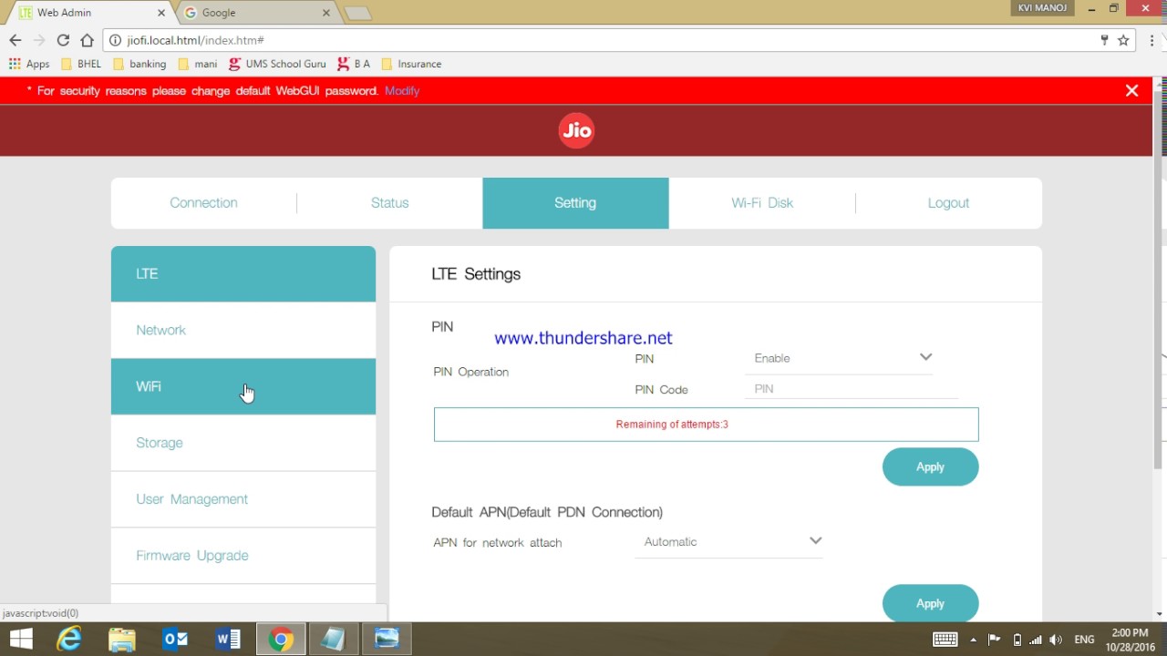 How To Change Jiofi Password YouTube how-to-change-jiofi-password-youtube