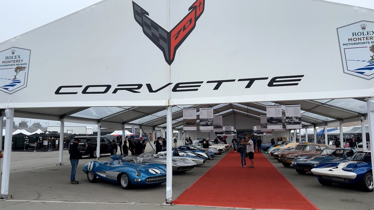 Corvette Pavilion Tour at the 2023 Monterey Motorsports Reunion - YouTube