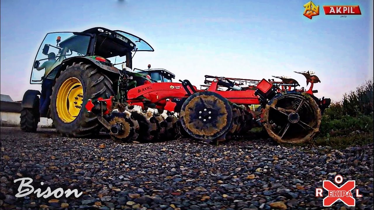 Talerzowanie☆ AKPIL BISON!☆ z JOHN DEERE 6125R PODKARPACIE - YouTube