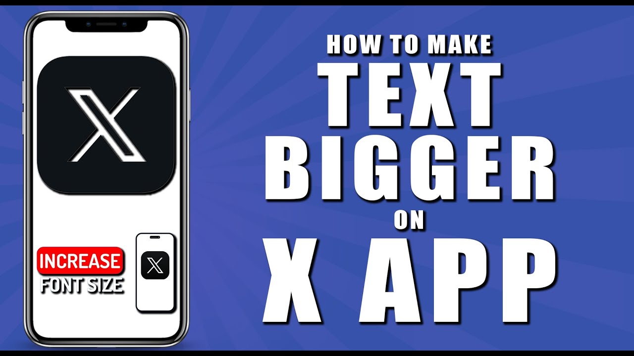 How to make text bigger on x app (2024) - YouTube