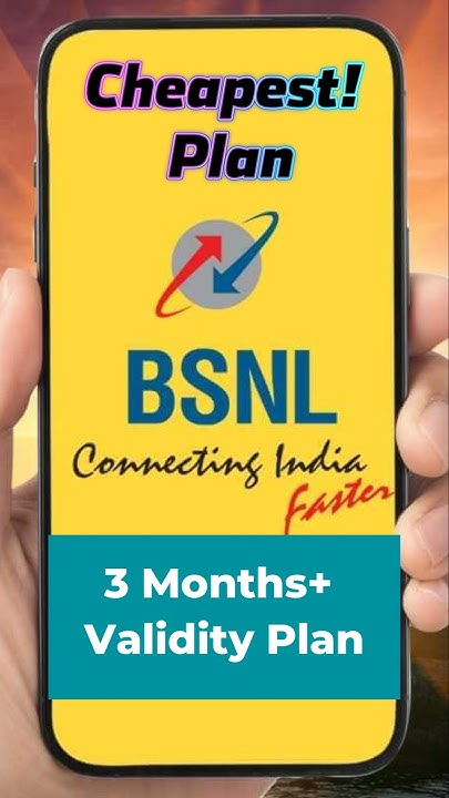 BSNL 3 Month Cheapest Prepaid Plan - YouTube