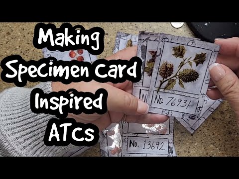 Making Artist Trading Cards Inspired by Specimen Cards. - YouTube