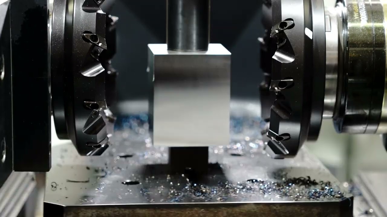 GooDa Machinery CNC duplex double head milling machine - YouTube