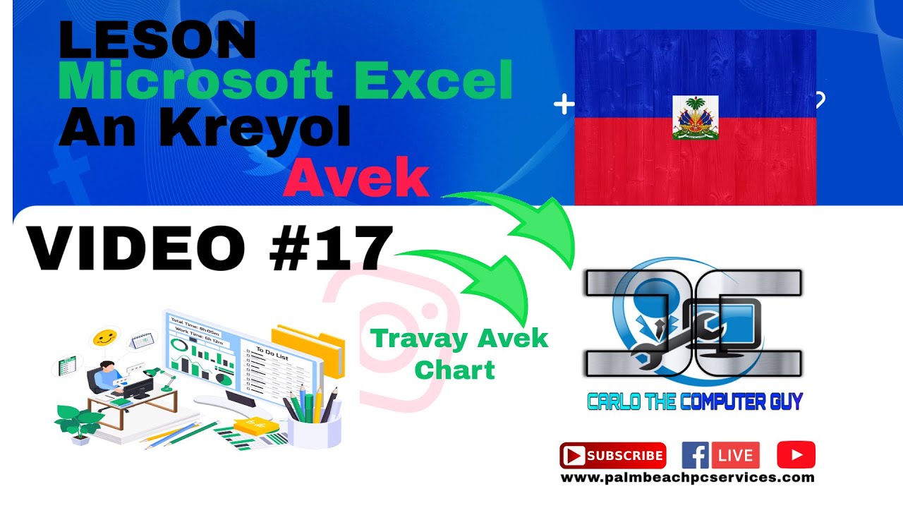Microsoft Excel An Kreyol Travay Avek Chart #17 - YouTube