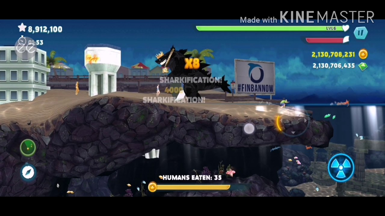 Hungry Shark Evolution Sharkija (Kaiju Shark) play #5 - YouTube