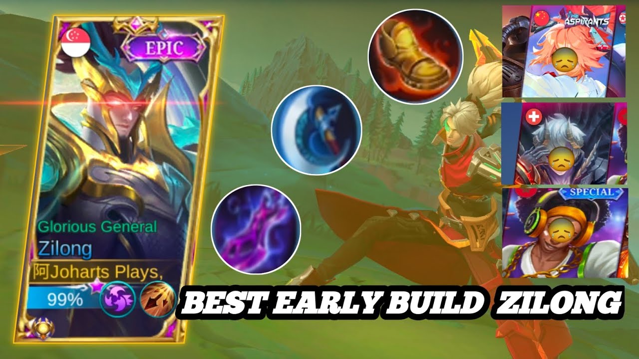 ZILONG EPIC COMEBACK BUILD 1 HIT BUILD DON'T CELEBRATE EARLY # ...