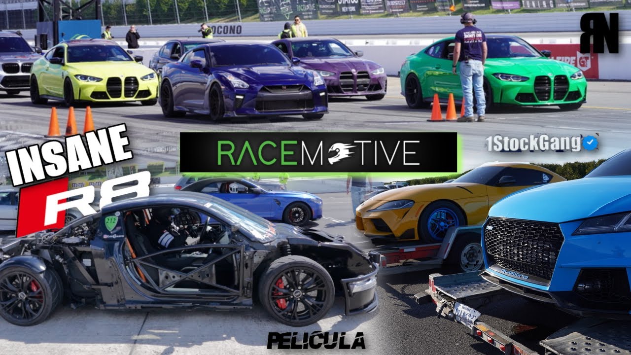 1STOCK TTRS HOOD FLYS OFF MID RACE INSANE R8 & THE SICKEST BUILT BMW ...