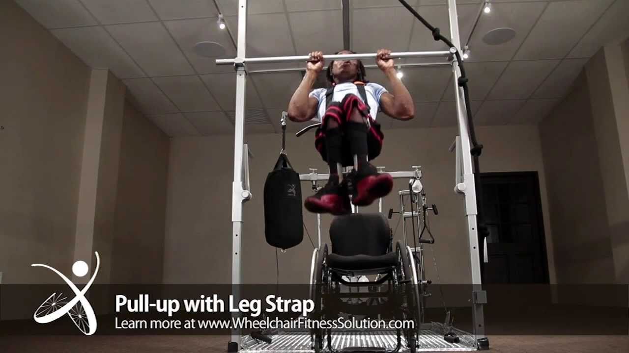 Wheelchair Fitness Solution | Exercise: Pull up with Leg Strap (40 of ...