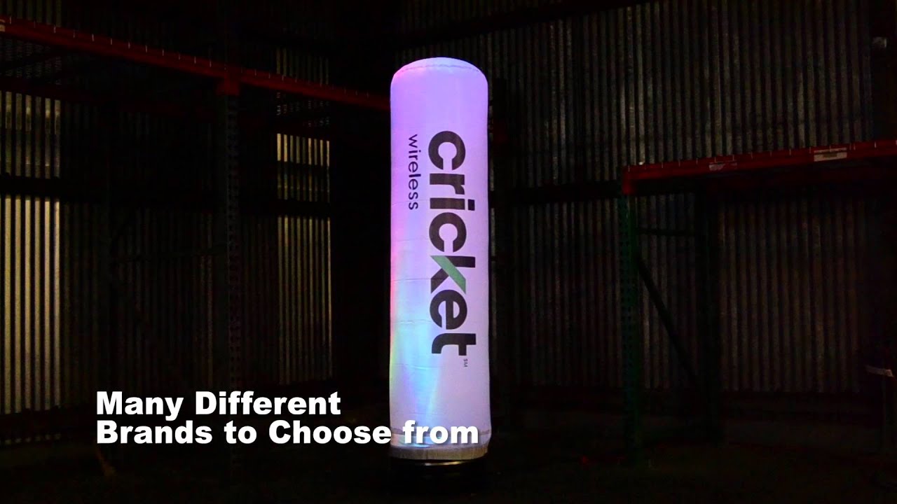 Rotating LED Inflatable Advertising Pillar - YouTube