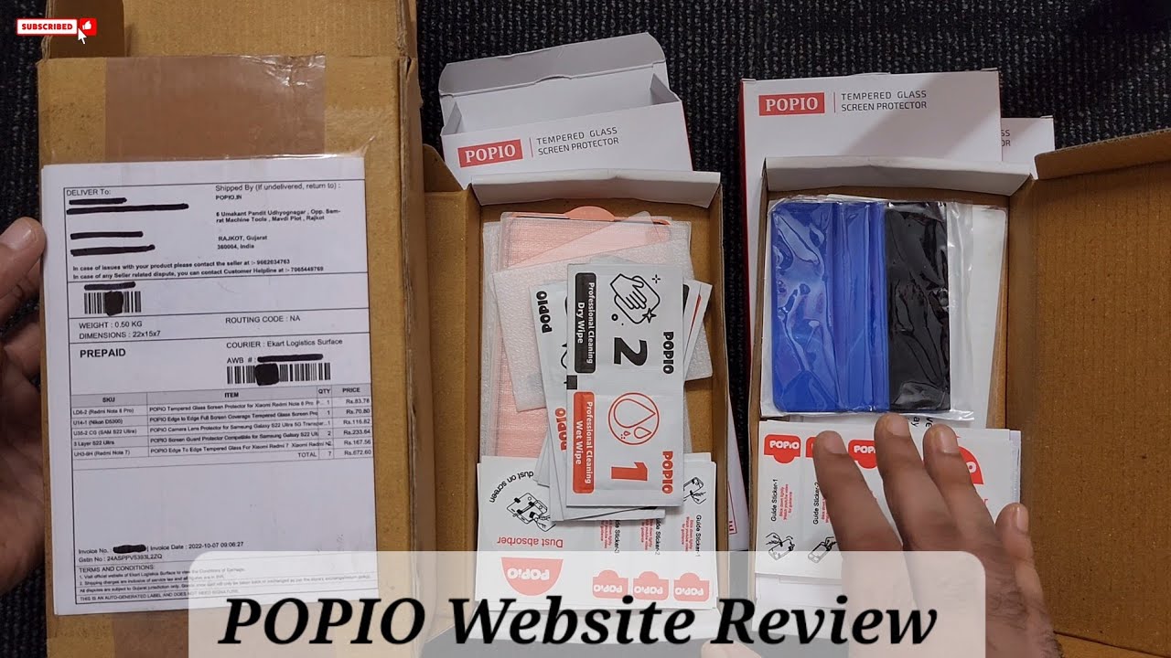 POPIO Tempered Glass and Website Review - YouTube