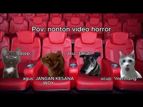 Pov: nonton video horror di bioskop (2) | Meme Kucing | #pov #meme #kucing #cat