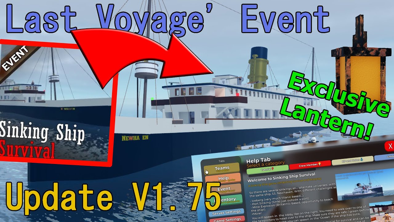 The LAST VOYAGE EVENT | Roblox Sinking Ship Survival Update Guide - YouTube