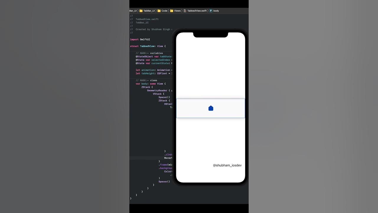 SwiftUI - Custom Animated TabBar #animation #swiftui #xcode #ios - YouTube