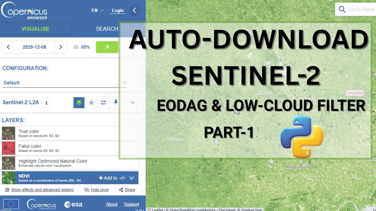 Auto-Download Sentinel-2 Images in Python: Copernicus API, EODAG, Low ...