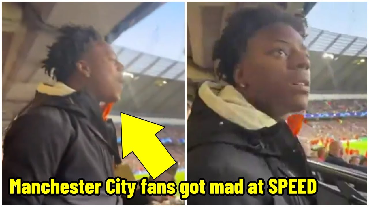 The fans stopped Speed's stream inside the Etihad after he celebrated ...