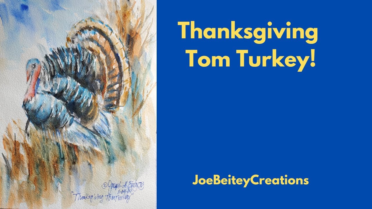 The BEST Tom Turkey Watercolor For Thanksgiving! - YouTube