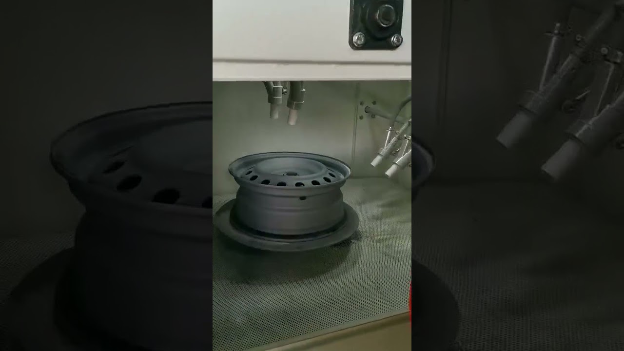 Alloy Wheel Sandblasting Machine - YouTube