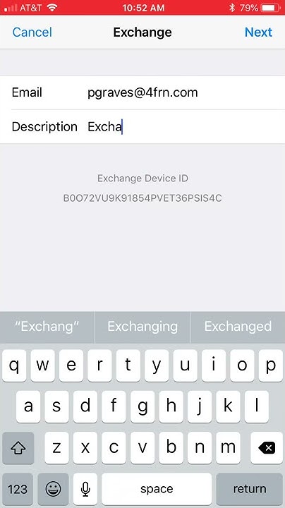 Setting Up Exchange Email Account Iphone - YouTube