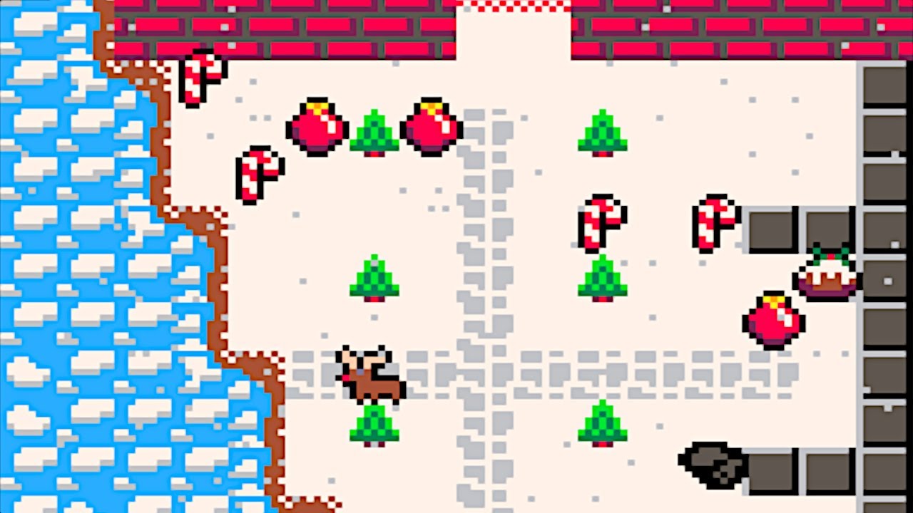 PICO-8: Run Run Rudolph, by extar - YouTube