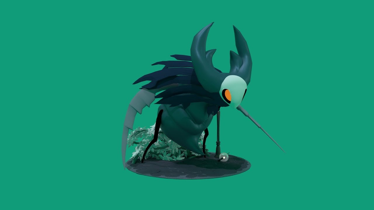 Traitor Lord - Hollow Knight 3D Model - Timelapse Video - YouTube