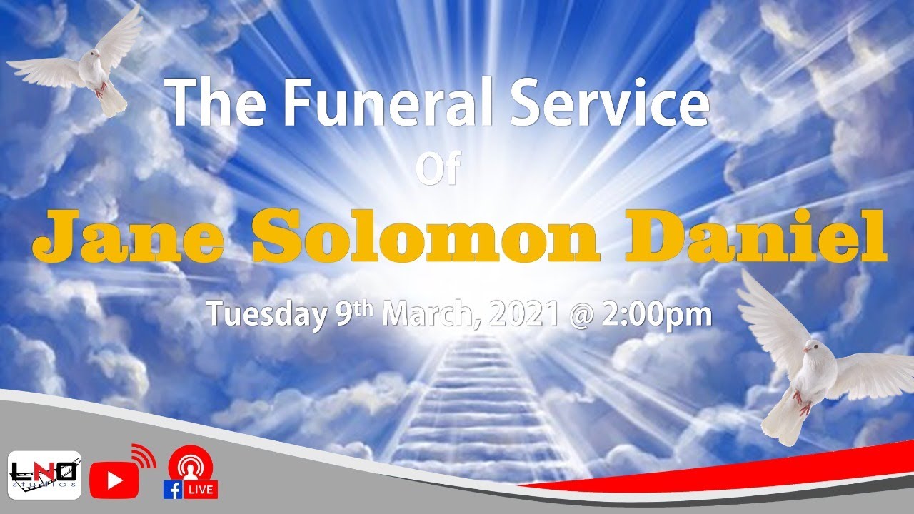 The Funeral Service of Jane Solomon Daniel - YouTube