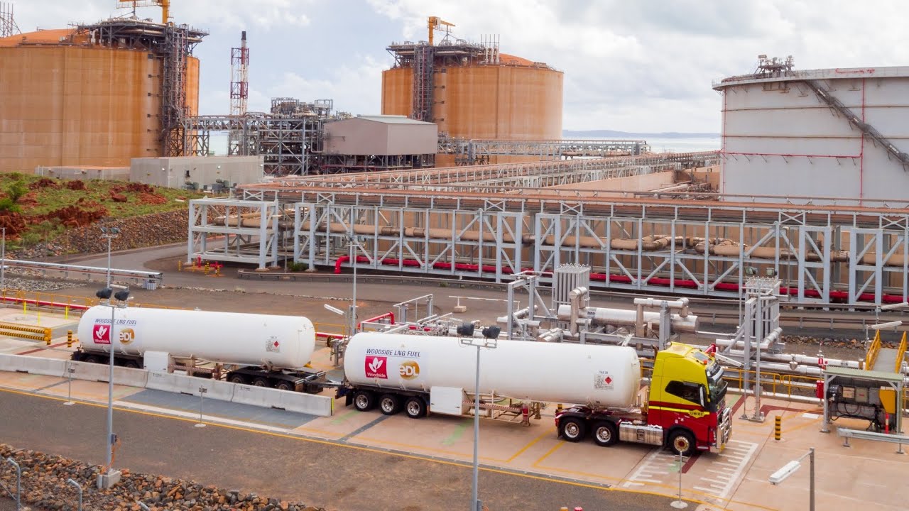 LNG Truck Loading Facility at Pluto - YouTube