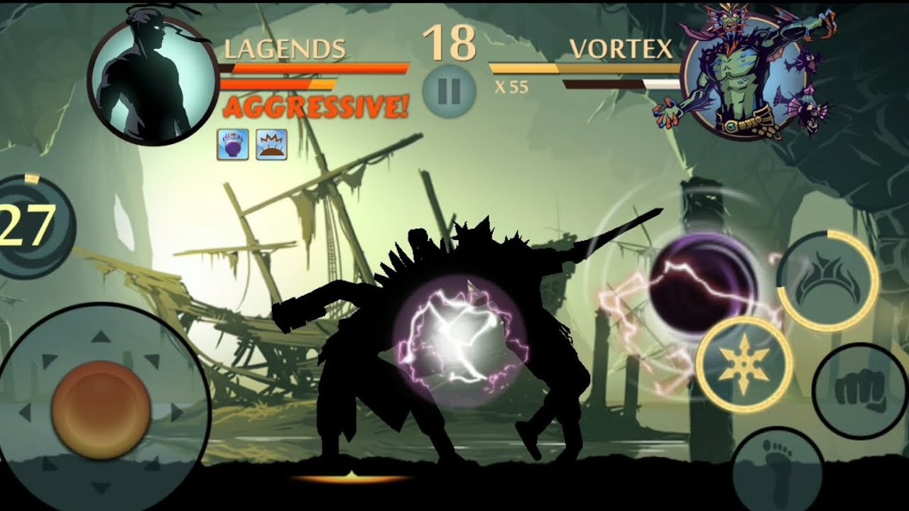 Shadow fight 2 Large vs Vortex - YouTube
