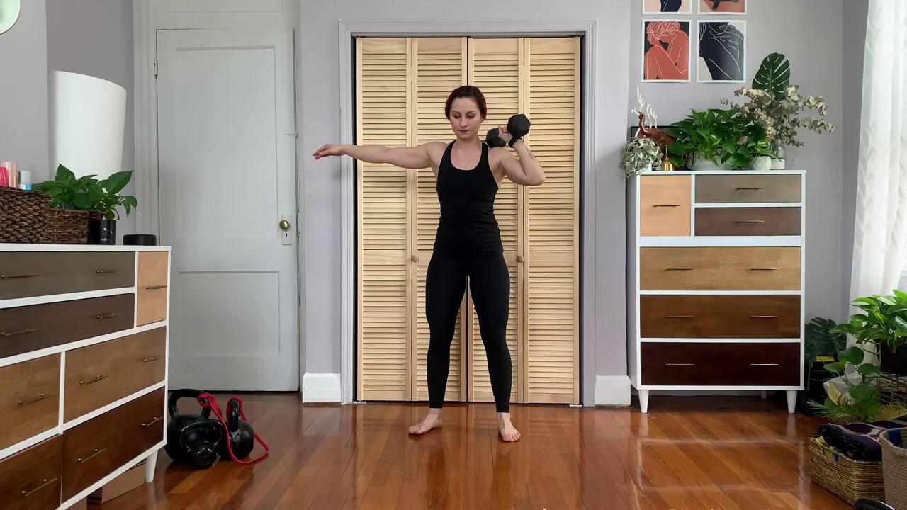 Single Arm DB Front Squat - YouTube