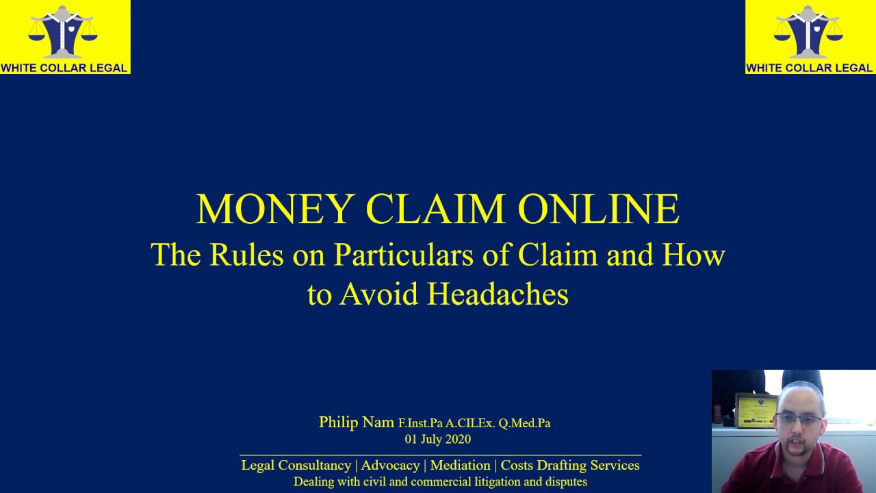 Money Claim Online The Rules on Particulars of Claim How to avoid ...