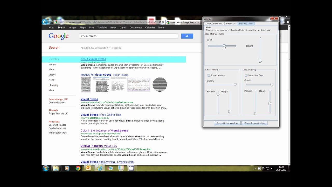 Virtual Reading Ruler demo - YouTube