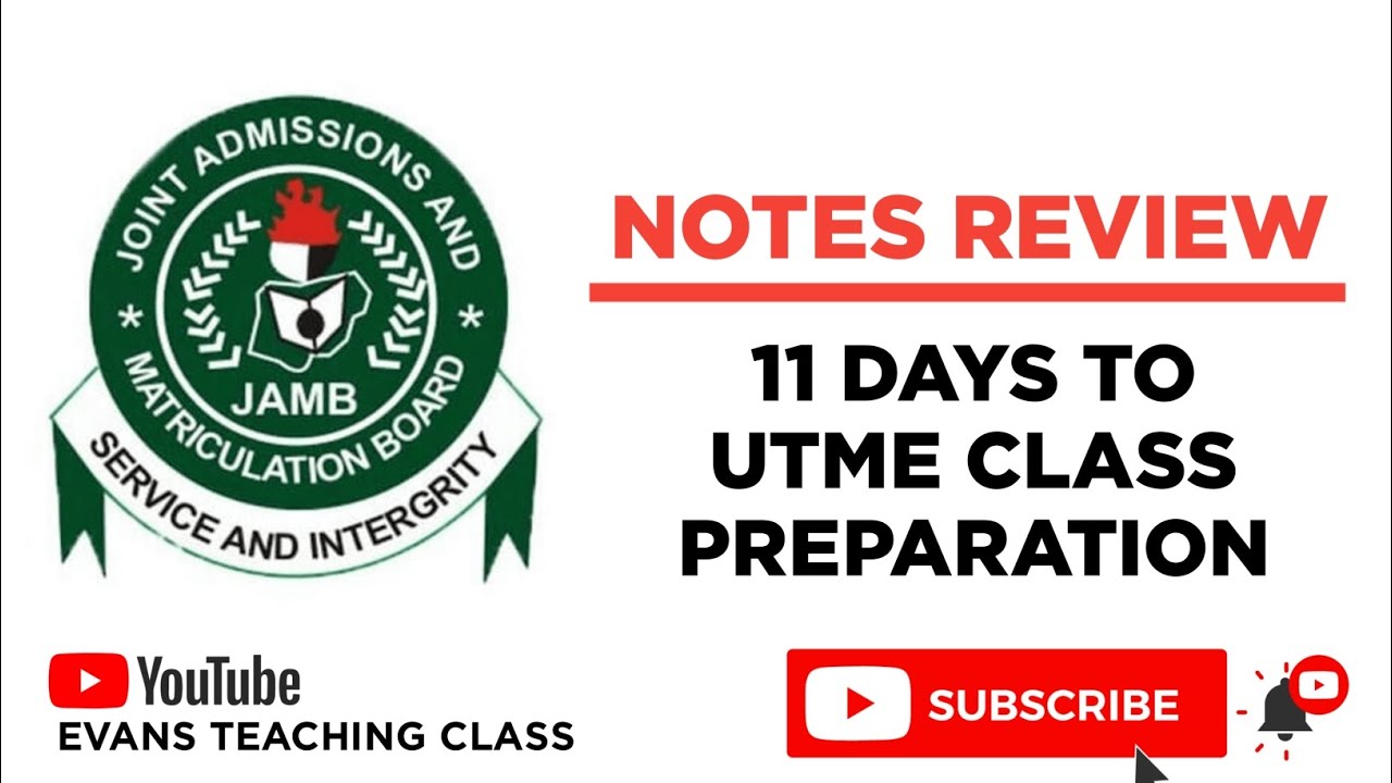2024 JAMB PREPARATION | NOTES REVIEW| 11 DAYS TO UTME #tutorial #jamb ...