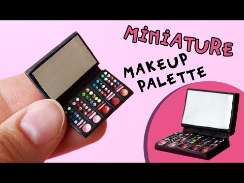 Miniature Makeup Palette // Polymer Clay Tutorial // Dollhouse DIY ...