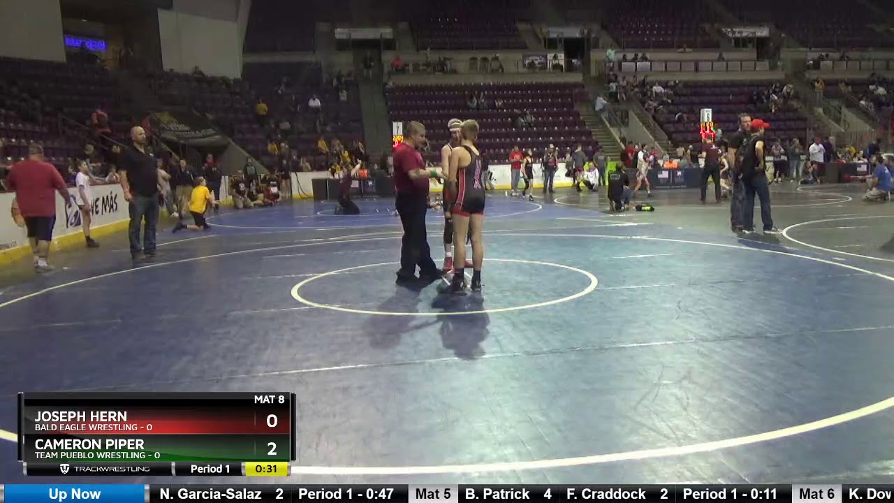 Middle School 110 Joseph Hern Bald Eagle Wrestling Vs Cameron Piper Team Pueblo Wrestling - YouTube