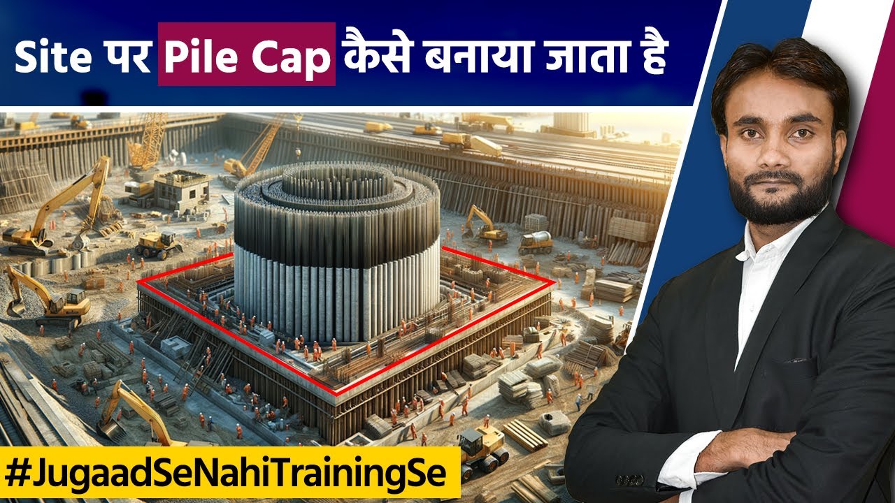 How To Construct Pile Cap on Construction Site | Machines Used in Pile ...