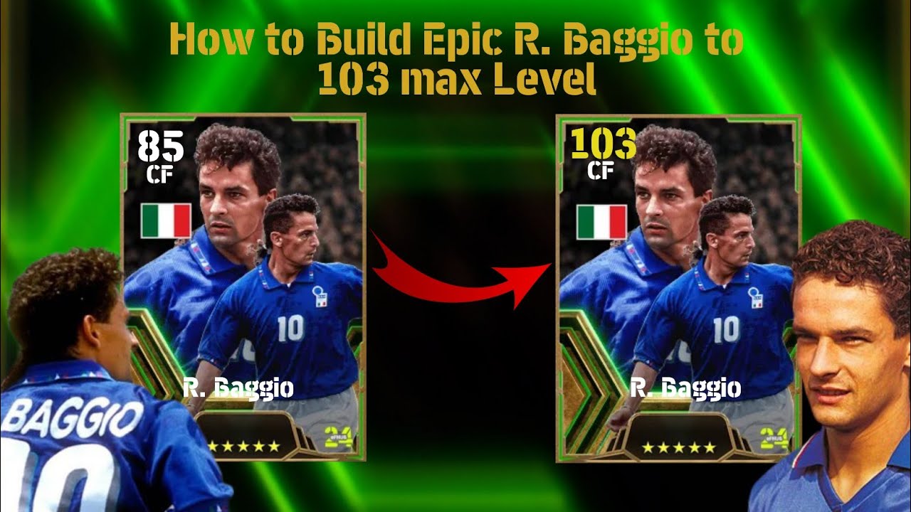 How to build R. Baggio to 103 max level #mupeldesigns #efootball2024 # ...