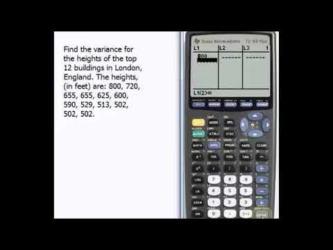 Variance on TI 83 - YouTube