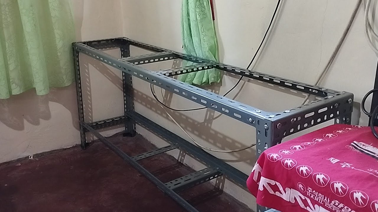 Table Rack Made Of Slotted Angle Bar/Project No.2/ Small Backyard # ...