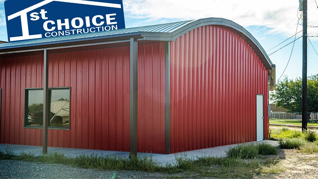 Commercial Building in Brownfield, TX | Metal Construction by First Choice Construction - YouTube