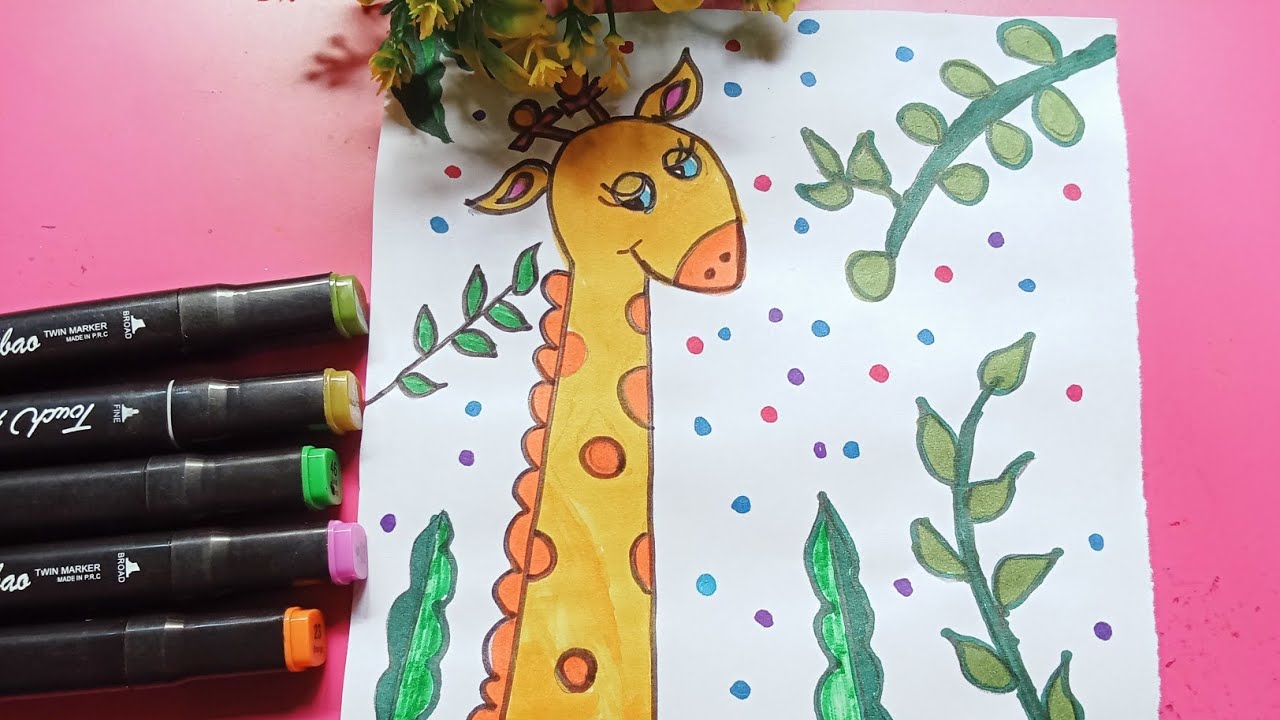 how to drow giraffe 🦒|| how to draw scary giraffe ||Aradhya Art Academy ...