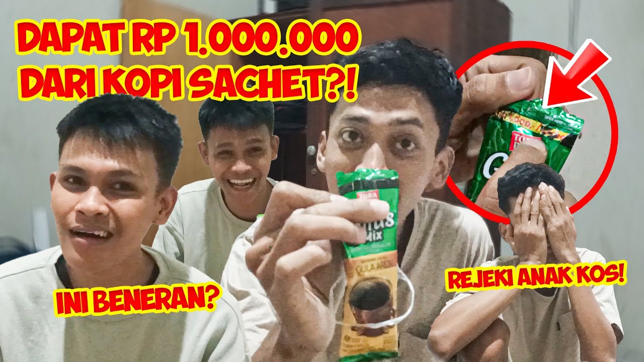 GAK NYANGKA!! ANAK KOS DAPET RP 1.000.000 DARI KOPI SACHET!! - YouTube