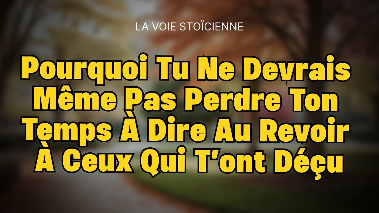 Pourquoi Tu Ne Devrais Même Pas Perdre Ton Temps à Dire Au Revoir à ...