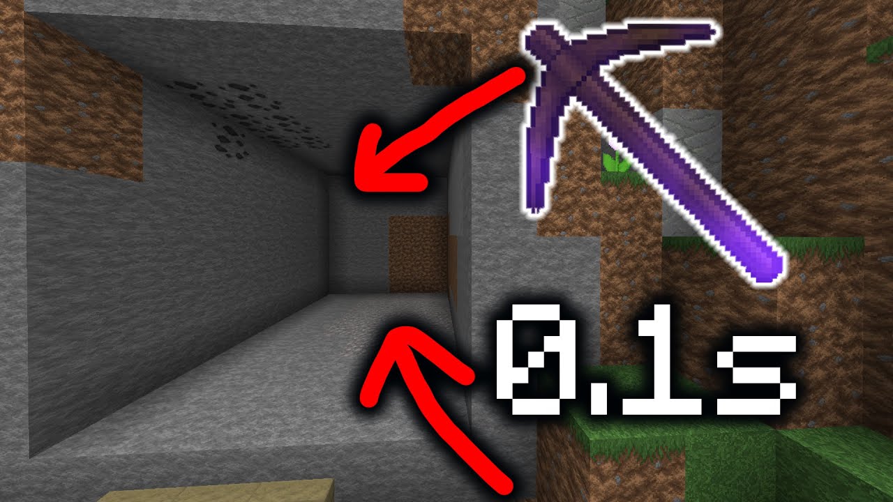 how to break a pickaxe in 0.1 second - YouTube