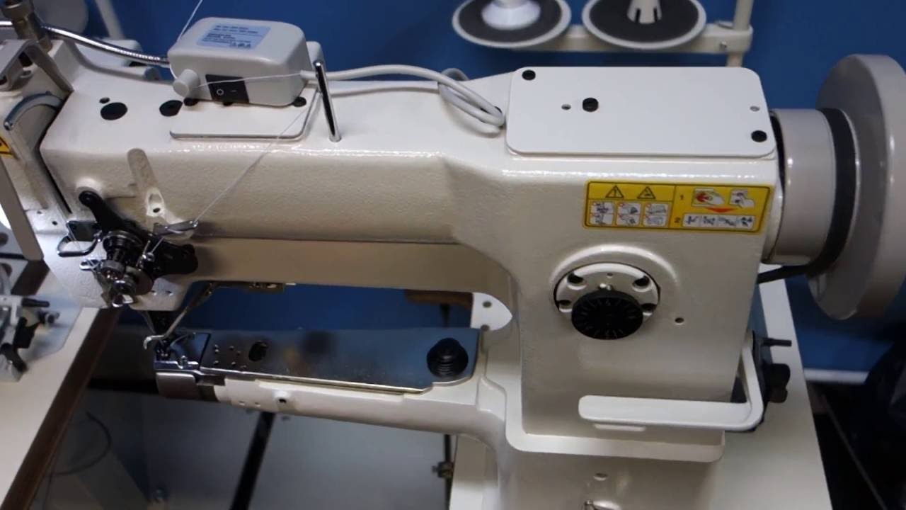 1本針総合送り腕ミシン JUKI DSC-246タイプ 1本足 - YouTube