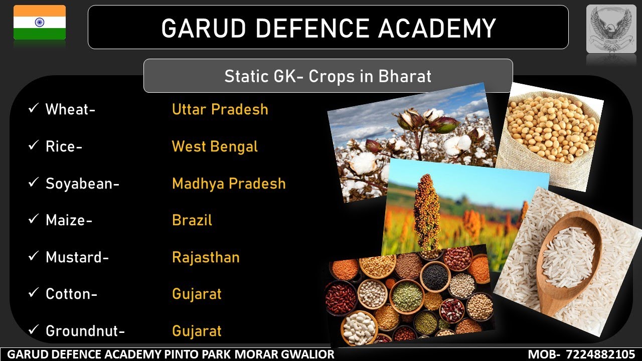 Largest Producers of Crops || Static GK || Crops in Bharat #crop # ...