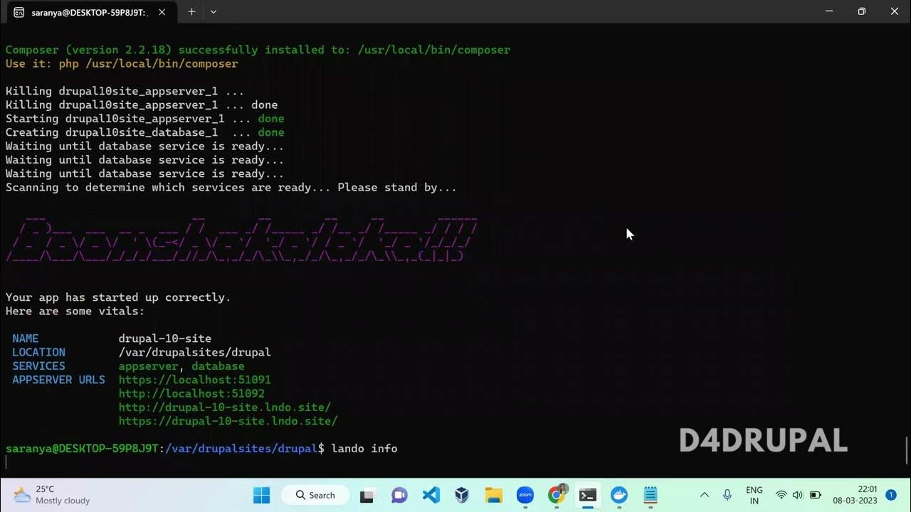 Install Drupal with Lando on WSL | D4Drupal - YouTube
