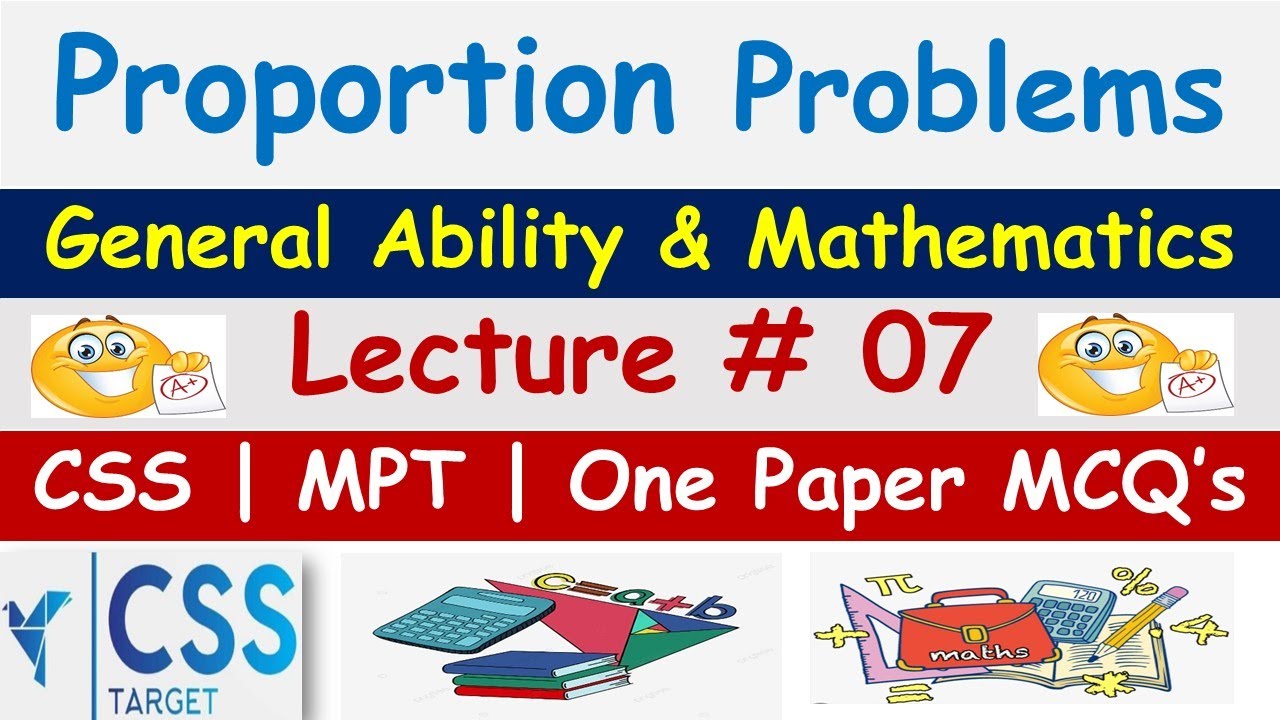 Proportion Problems | General Ability | Lecture # 07 | CSS | MPT | FPSC | One Paper MCQs - YouTube