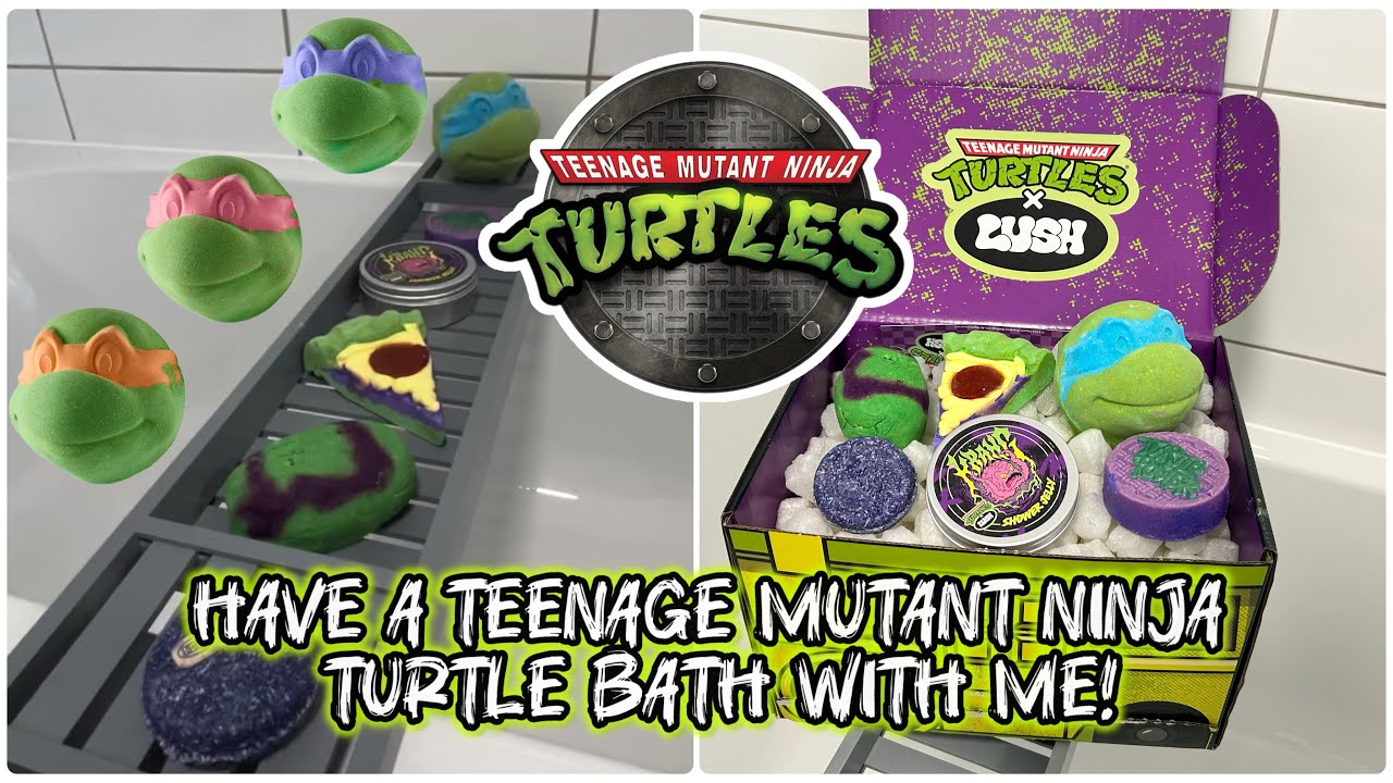 Demos Of All Of The Lush x Teenage Mutant Ninja Turtles Products! A Turtle-y Awesome Bath! - YouTube