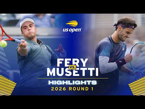 Arthur Fery vs. Lorenzo Musetti Highlights | 2026 US Open Round 1