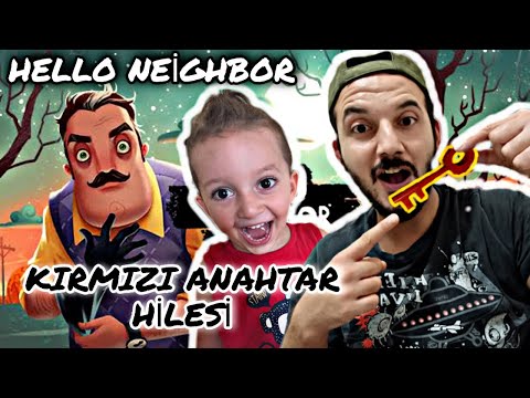 HELLO NEİGHBOR EN HIZLI NASIL BİTER / KIRMIZI ANAHTAR HİLESİ  ( hello neighbor )